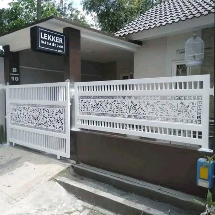 Jual pagar rumah minimalis plat cutting laser sesuai motif custom ...