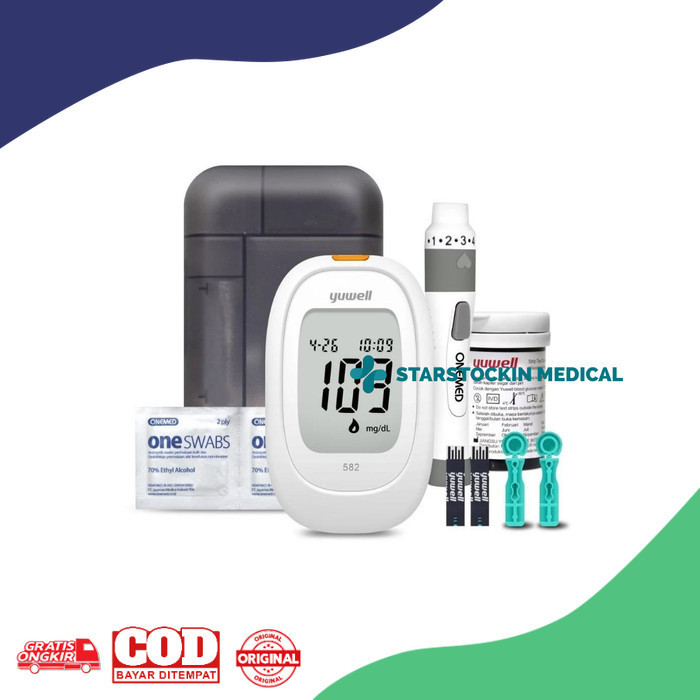 Jual Alat Cek Gula Darah Yuwell Blood Glucose Meter 582 Set | Shopee Indonesia