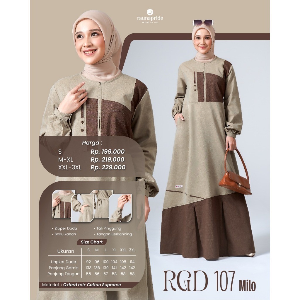 Jual Gamis Rauna RGD 107 | Dress Terbaru 2024 By Raunapride | Shopee ...