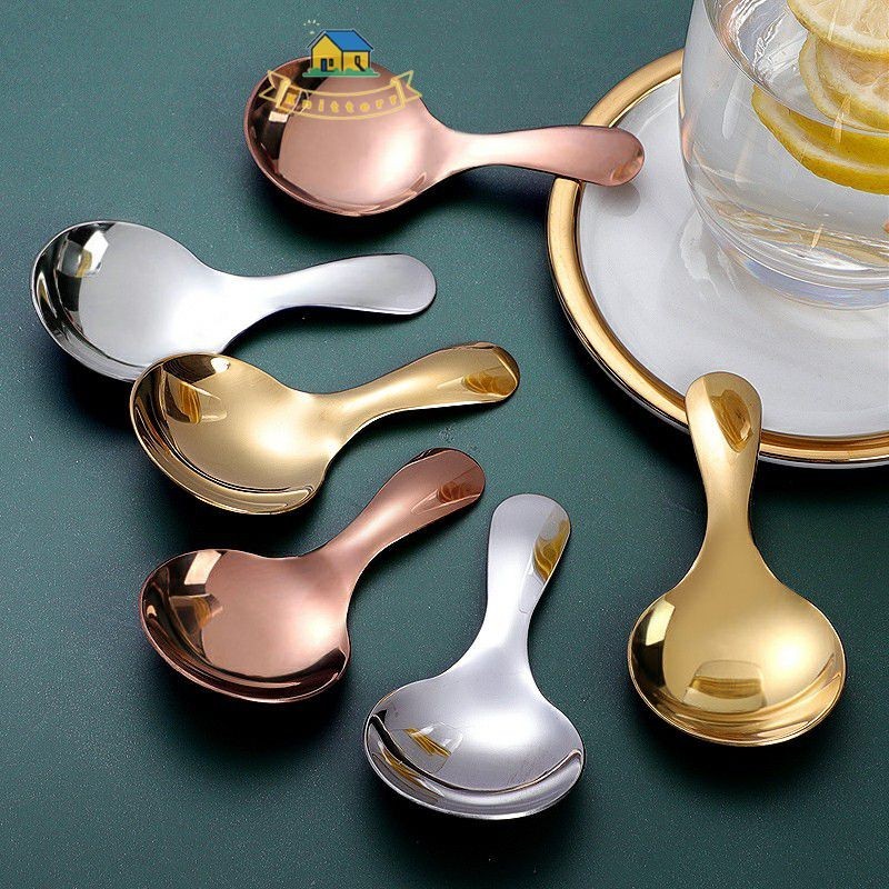Jual Sendok Gagang Pendek Stainless Untuk Anak/Dapur Sendok Es Krim Teh ...