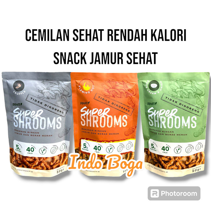 Jual ppuff supershrooms 50gr / ppuff super shroom snack sehat 50 gram ...