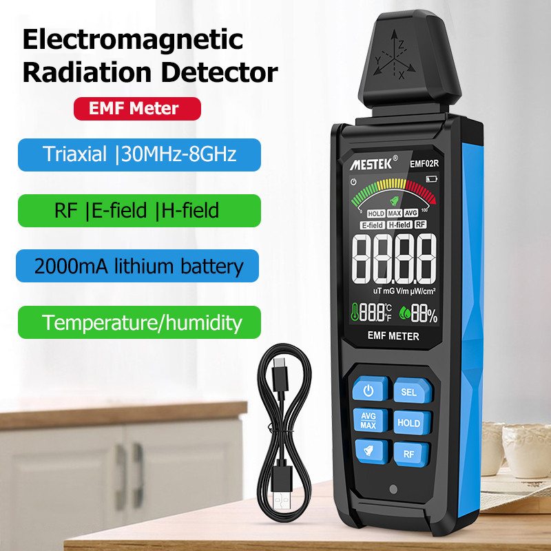 Jual EMF Meter Electromagnetic Field Radiation Detector 30Mhz~8GHz High ...