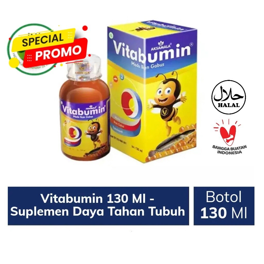 Jual Vitabumin Madu Ikan Gabus 130 ML - Albumin Untuk Tumbuh Kembang Si Kecil 100% Original ...