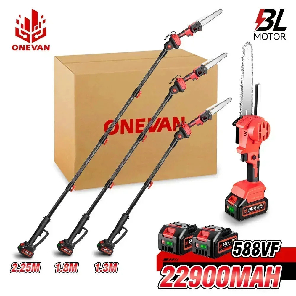 Jual ONEVAN 8Inch Brushless Telescoping Pole Electric Chainsaw Scalable ...