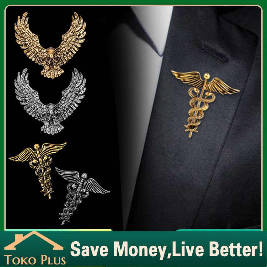Jual Bros Pin jas Desain Pin Bros Elang Bahan Full Logam Vintage Brooch ...