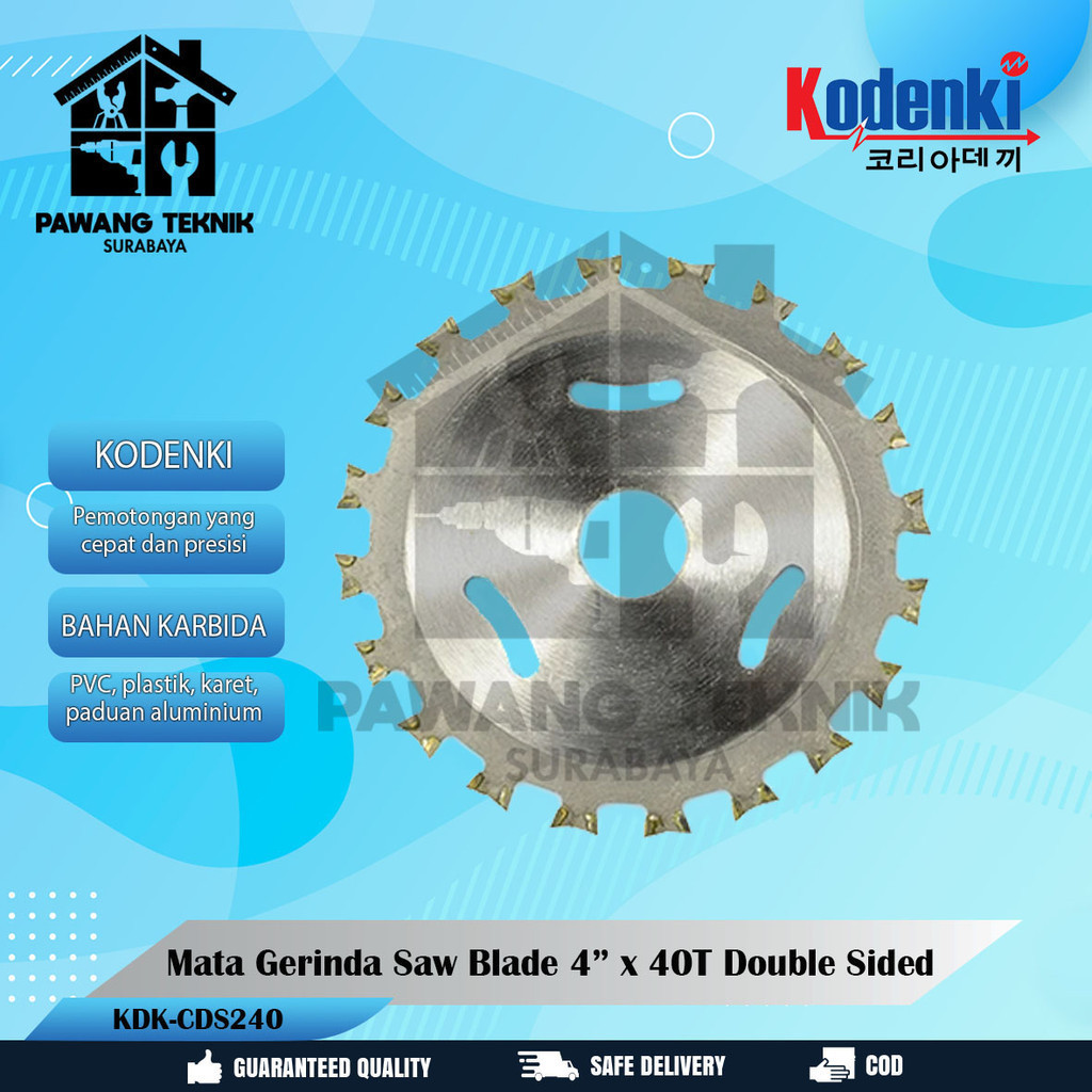 Jual Kodenki Mata Gerinda Saw Blade 4” x 40T Double Sided Double Mata ...