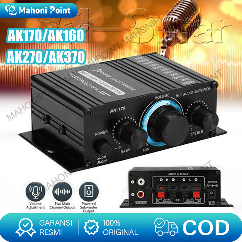 Jual Kerndy AK170 Amplifier Daya Audio Bluetooth Mobil Car Audio Power ...