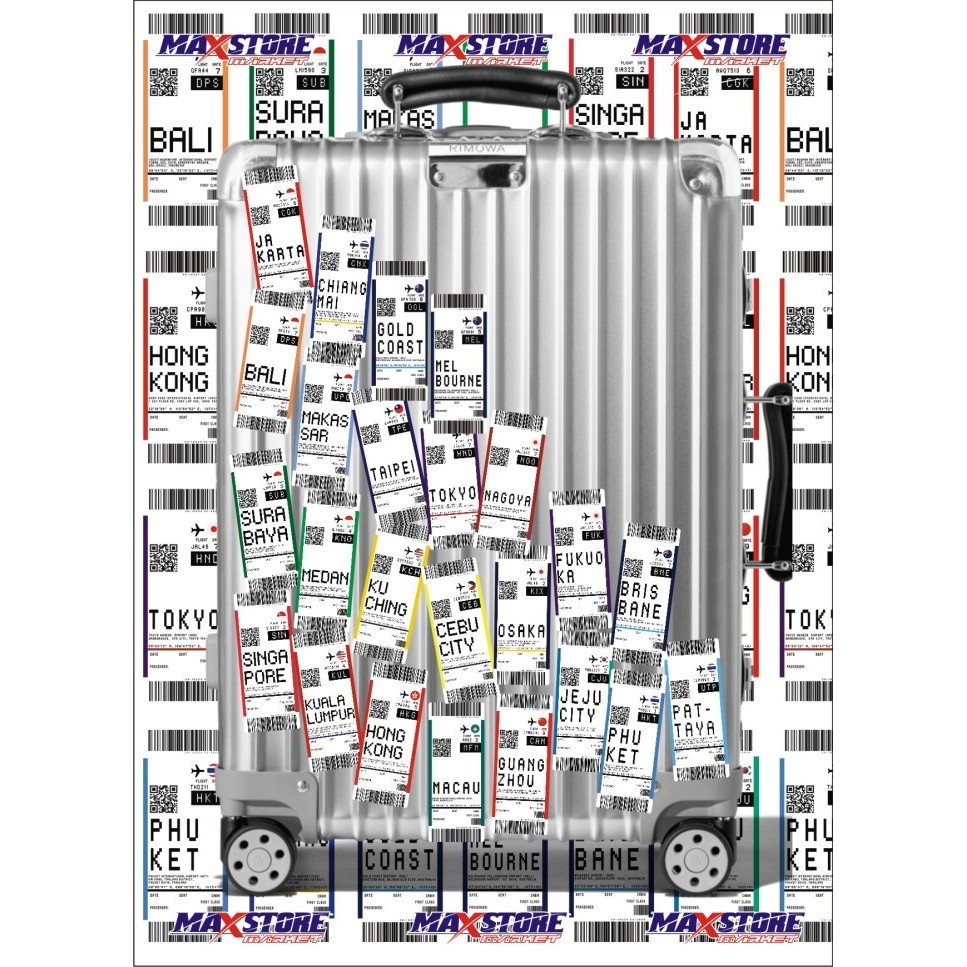 Jual sticker travel / sticker boarding pass / rimowa sticker / luggage ...