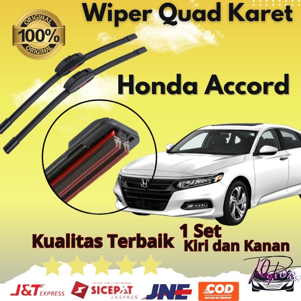 Jual Wiper Quad Karet 4 Karet Mobil Frameless Honda Accord 2008 2019