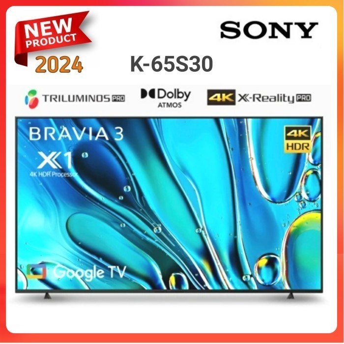 Jual SONY K-65S30 / 65S30 4K GOOGLE TV 65 inch 2024 series | Shopee ...