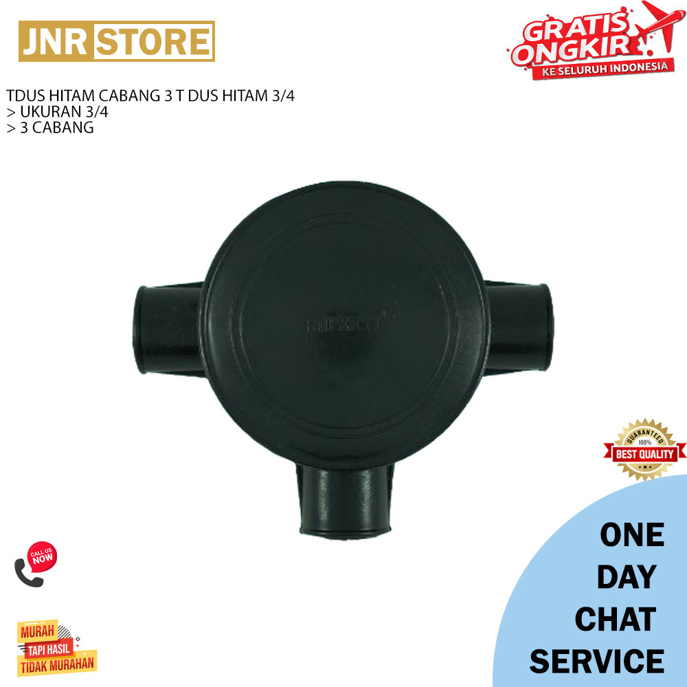 Jual TDUS HITAM CABANG 3 T DUS HITAM 3/4 JUNIORELECTRIC | Shopee Indonesia