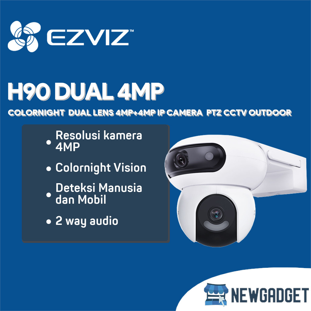 Jual EZVIZ H90 DUAL 4MP CCTV OUTDOOR COLORNIGHT TWO WAY AUDIO DUAL LENS ...