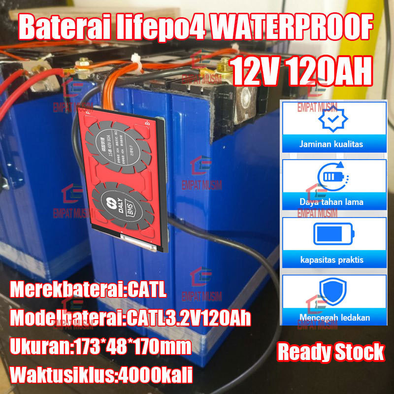 Jual WATERPROOF BMS CATL/BYD 12V Lifepo4 Baterai 120AH UPS BMS Lifepo4 Baterai 120AH 4000 Cycle ...