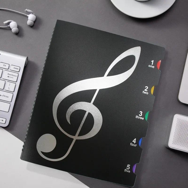 Jual piano score folder Modifiable A4 Big note music clip Morandi color ...