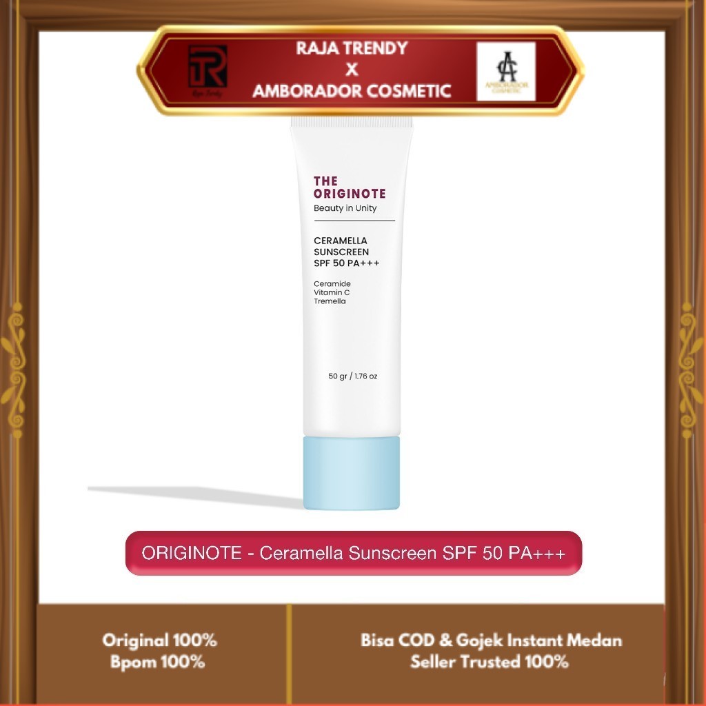 Jual THE ORIGINOTE - CERAMELLA SUNSCREEN SPF50 PA+++ ( 50 g ) - Serum Sunscreen Untuk Skin ...