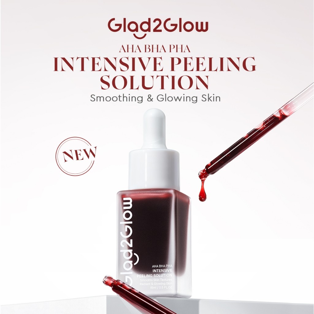 Jual GLAD2GLOW AHA BHA PHA Intensive Peeling Solution Serum Lactic Acid Serum Exfoliasi Wajah ...