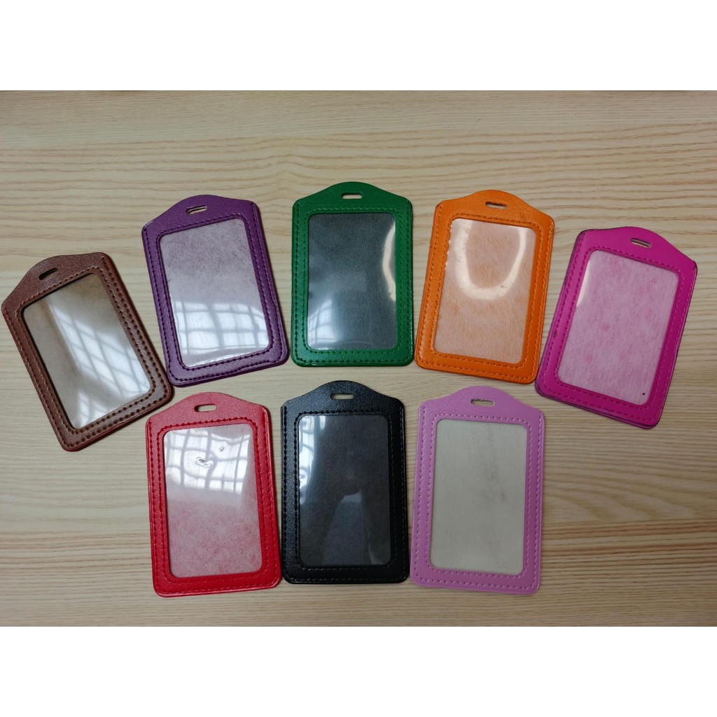 Jual Card Holder Kulit / Tempat ID Card Holder / Frame Name Tag Kulit ...