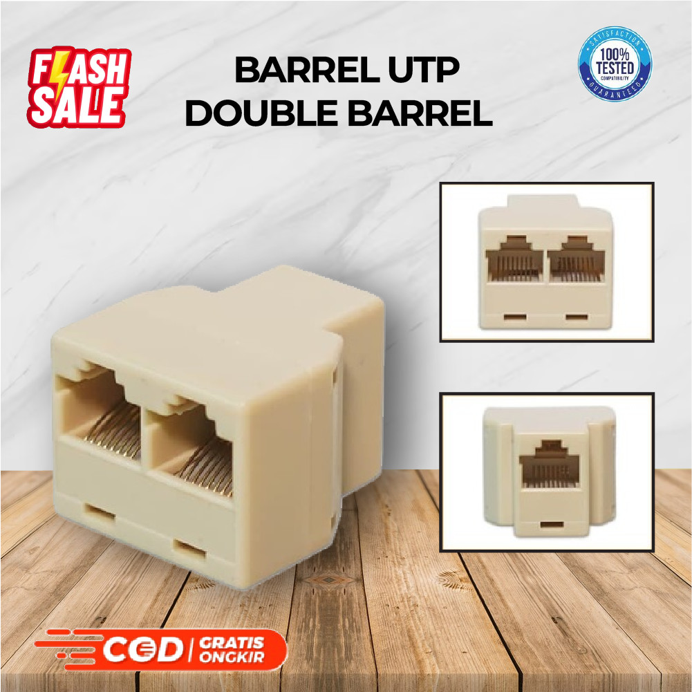 Jual BAREL DOUBLE RJ45 GOOD QUALITY COUPLER FEMALE FEMALE RJ 45 MURAH ...