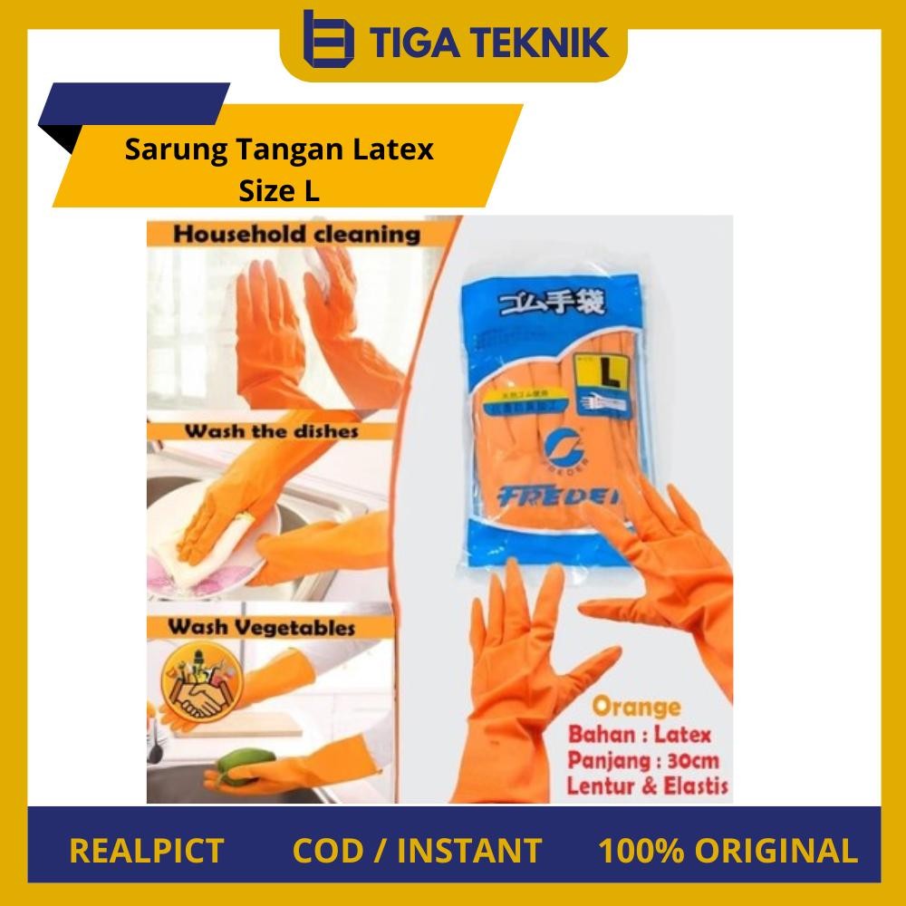 Jual Sarung Tangan Kebersihan Latex Ukuran L untuk Pembersihan ...
