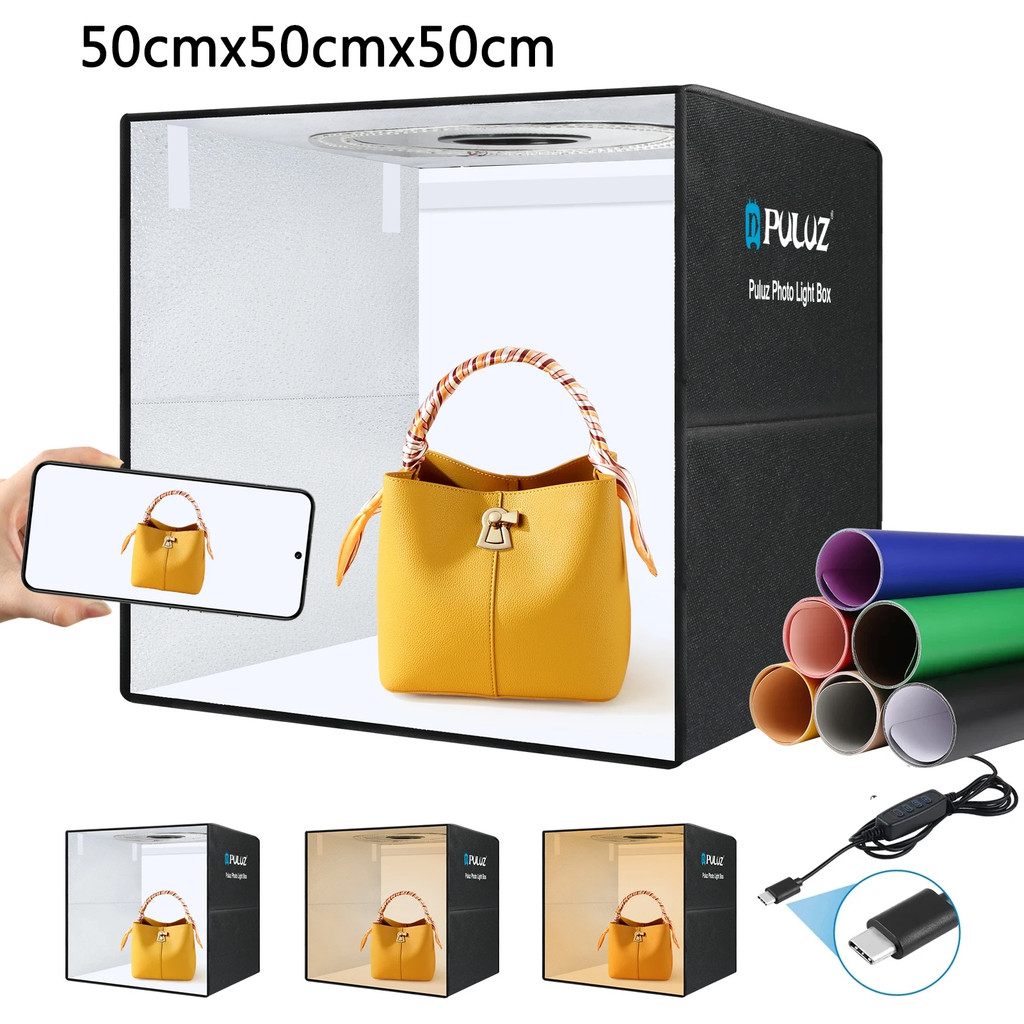 Jual PULUZ 40/50cm Photo Studio Light Box,Photography Lightbox Dimmable ...