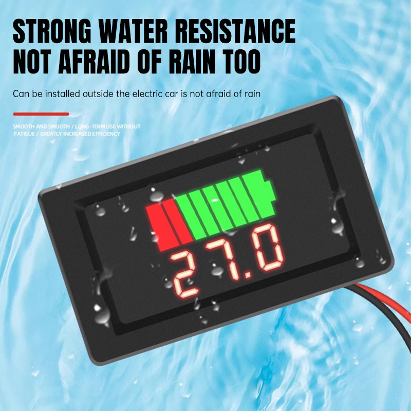 Jual 【COD】DUAL DISPLAY Voltmeter + Battery Indicator DC 10,2V-13,2V With Frame | Shopee Indonesia