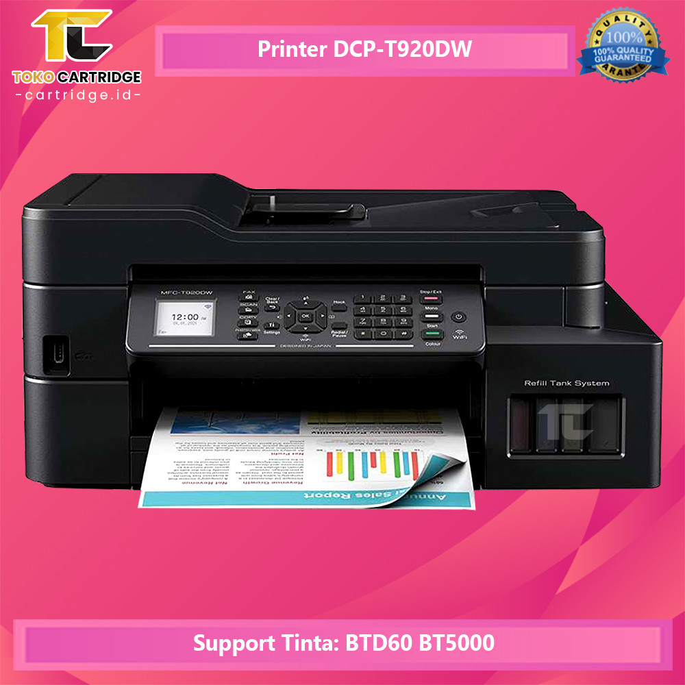 Jual Printer Brother DCP-T720DW T820DW AIO Print Scan Copy WiFi Duplex ADF MFP T920DW Ink Tank ...