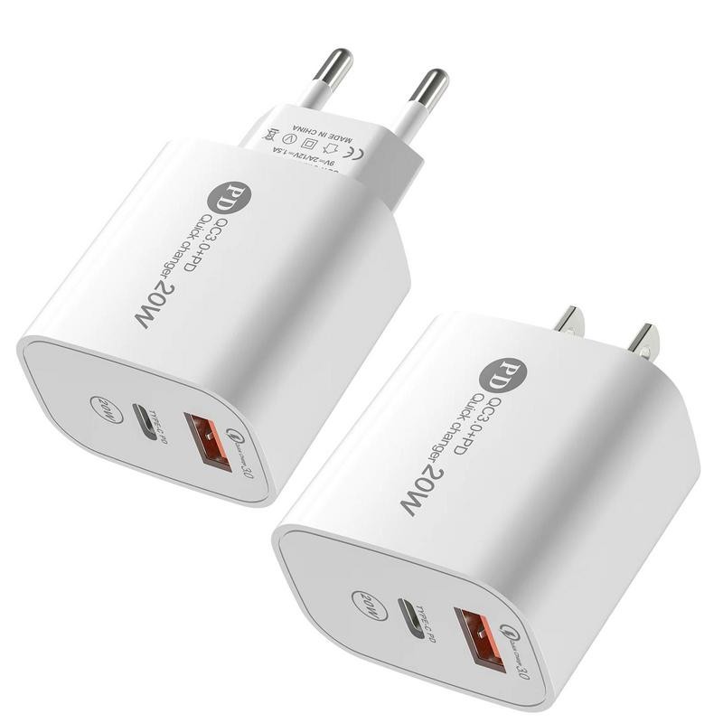 Jual USB Wall Charger PD20W USB A And Type C Fast Charging Block Double ...