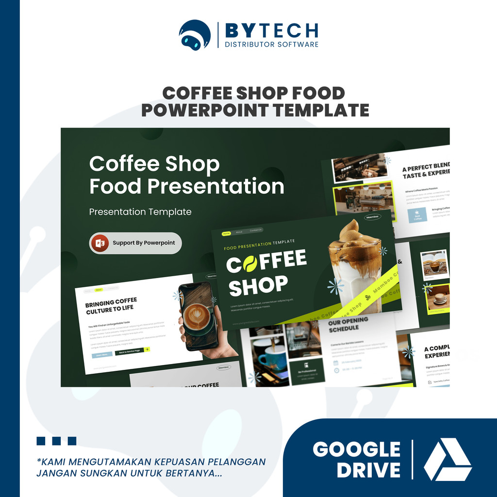 Jual COFFEE SHOP FOOD POWERPOINT TEMPLATE | POWERPOINT | Shopee Indonesia