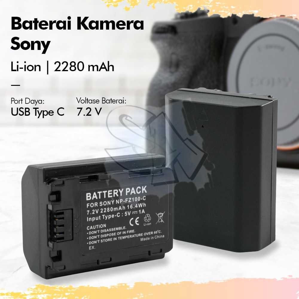 Jual PROBTY Baterai Kamera Sony Replacement Battery USB Type C 2280mAh - NP-FZ100-C - AS ...