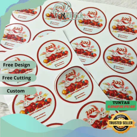 Jual NKL Print Stiker Label Imlek Ucapan Selamat Tahun Baru Sticker ...