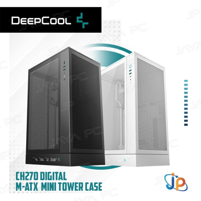 Jual DeepCool CH270 Digital Vertical Case - Tempered Glass Casing with ...