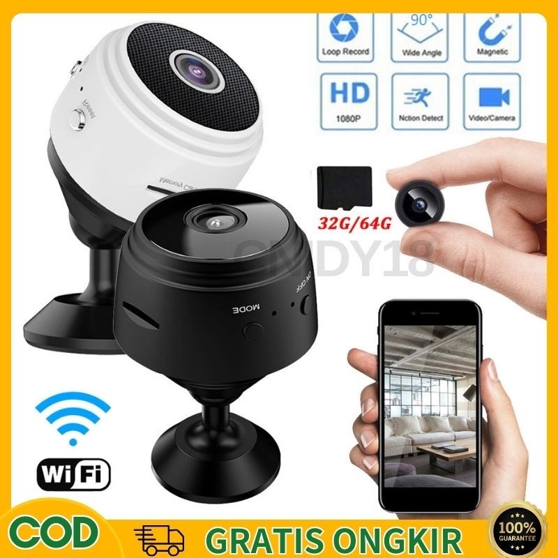 Jual Wireless A9 Mini Camera Wifi Hd 1080P Micro Kamera v380 Kecil ...