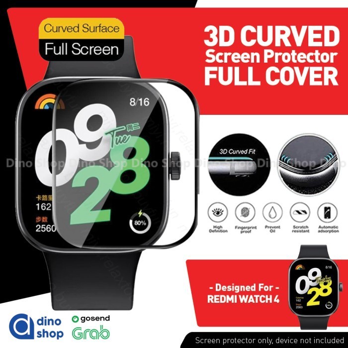 Jual Anti Gores 3D Full Cover for REDMI WATCH 4 Screen Protector ...
