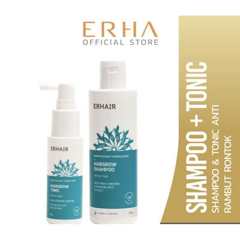 Jual ERHA HAIRGROW SHAMPOO 100ml /CONDITIONER 60ml | perawatan rambut ...