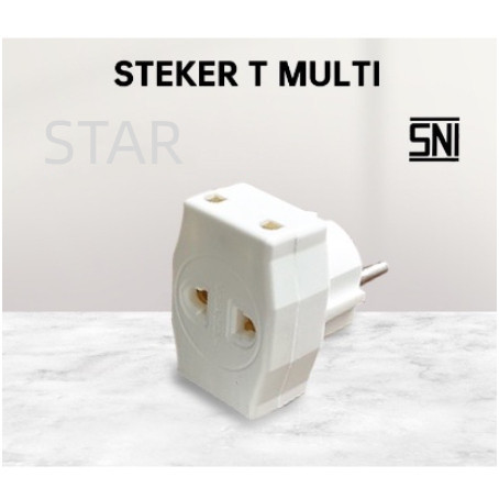 Jual Steker / Colokan T multi / Cabang 3 Arde Stop Kontak | Shopee ...