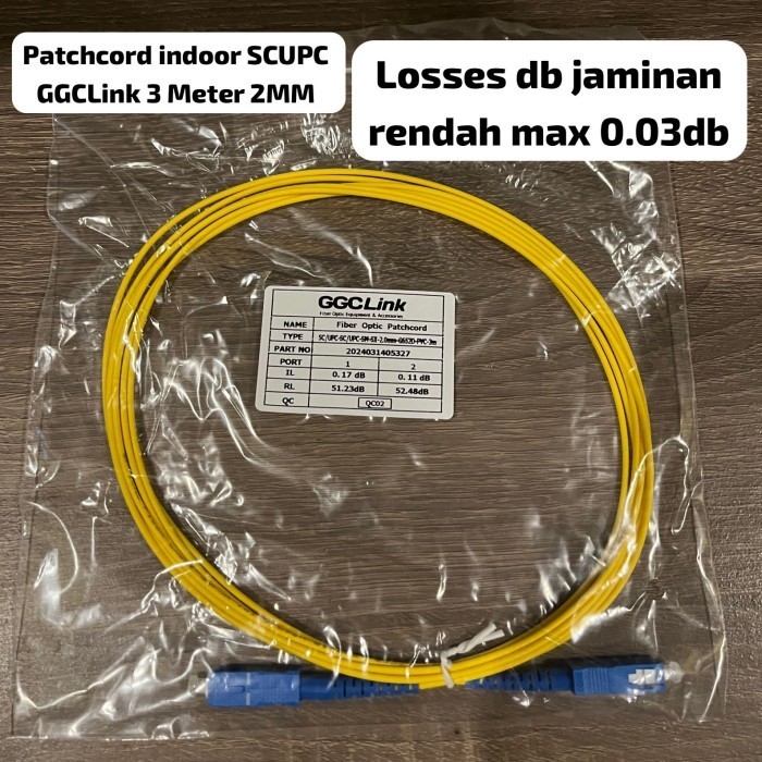 Jual patchcord fiber optic SC-SC UPC 3m kabel patch cord fiber optik 2mm | Shopee Indonesia