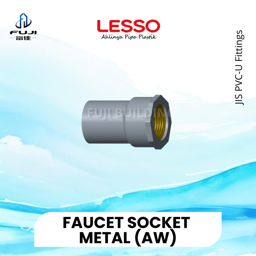 Jual Lesso PVC-U (AW) Faucet Socket dengan Drat Kuningan | Shopee Indonesia