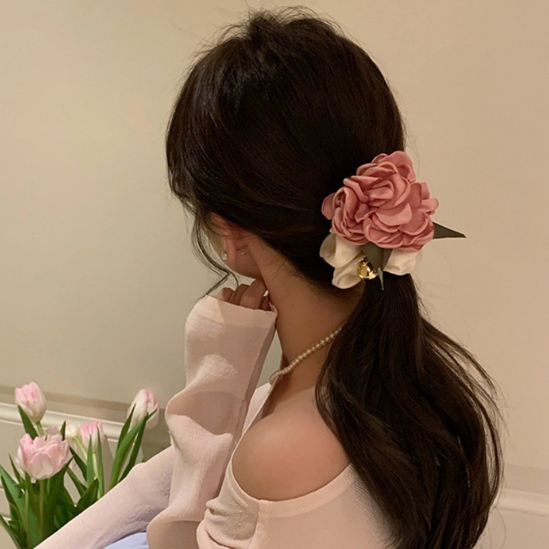 Jual Town Shell - Rose Cantik Korean Satin Scrunchy / Scrunchie / Ikat ...
