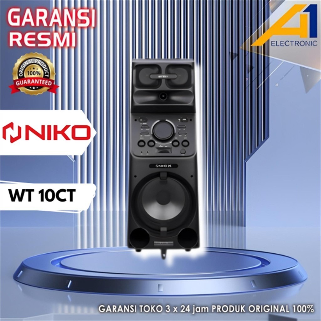 Jual NIKO Speaker Portable Trolley WT10CT / WT 10CT , 10 Inch Free Mic ...