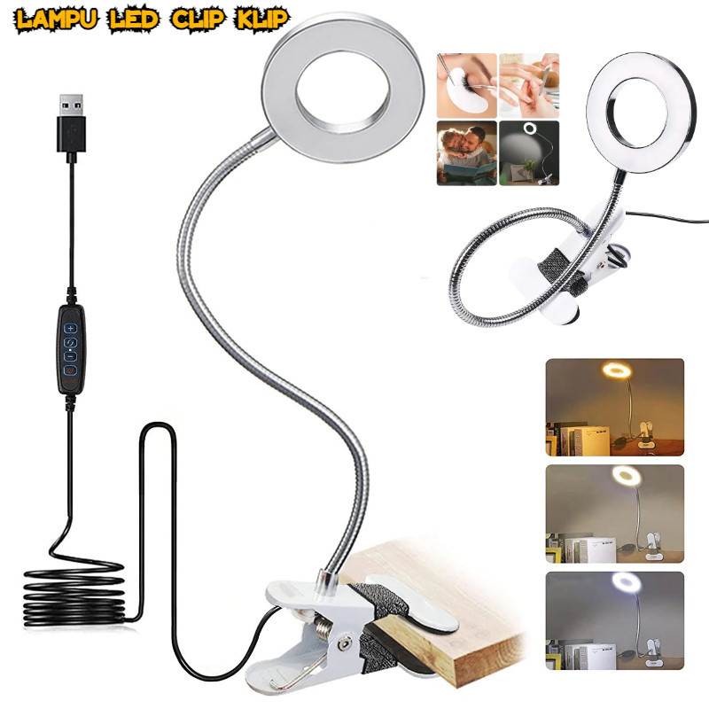 Jual Lampu Meja Belajar Led Jepit Lampu LED Clip Klip Pemasangan ...