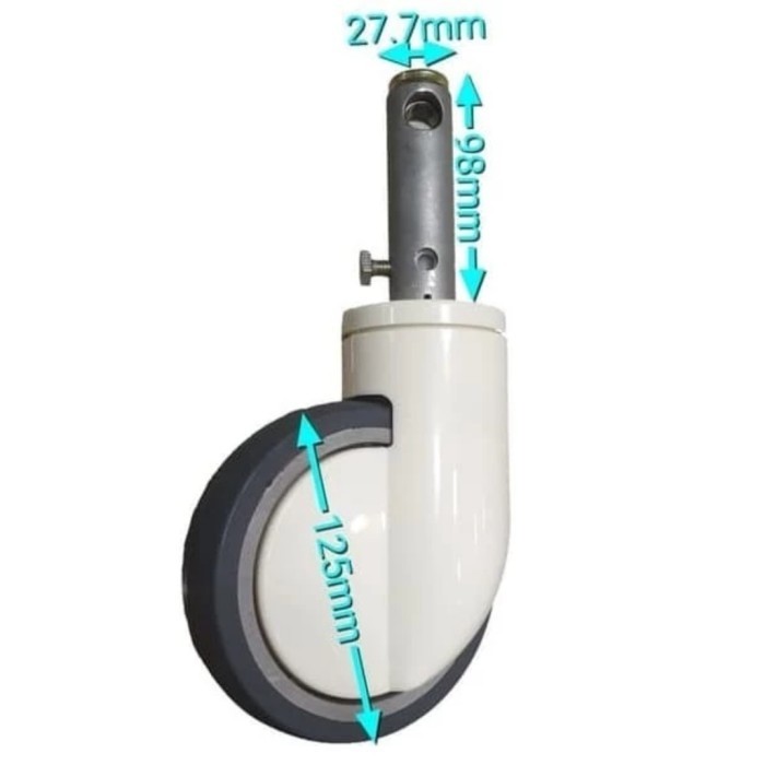 Jual Roda Hospital Single Wheel Central Lock 5 inch | Shopee Indonesia