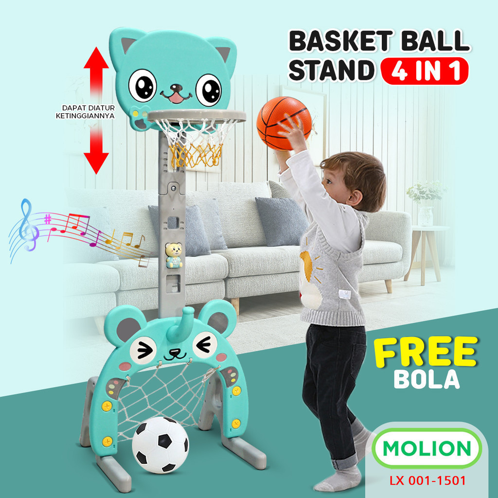 Jual MOLION SNI Mainan Ring Bola Basket Anak 4in1 Gawang Bola Anak Ring ...
