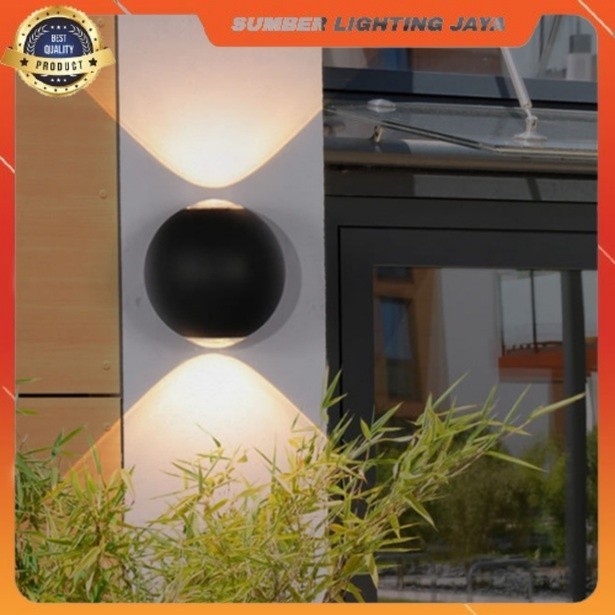 Jual LAMPU DINDING LED BOLA 2 ARAH 6W / LAMPU LED DINDING 2 MATA HL ...