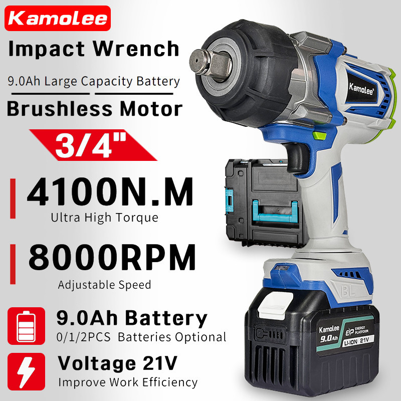 Jual [COD!] Kamolee 3/4" 4100N.M Cordless Impact Wrench Cordless ...