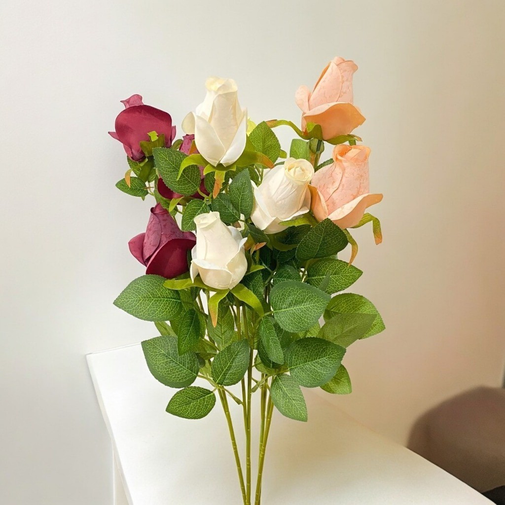 Jual ( FZ - 14 ) Bunga Mawar 3 Kuntum / Artificial Flowers / Dekorasi ...