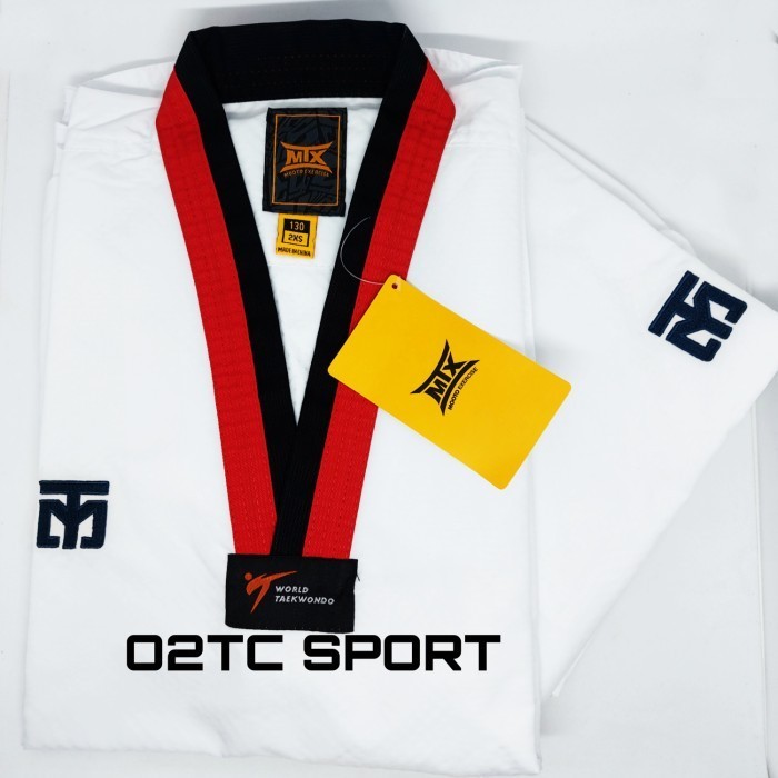Jual dobok TAEKWONDO MTX MOOTO FIGHTER ORIGINAL - kerah poom, 150cm | Shopee Indonesia