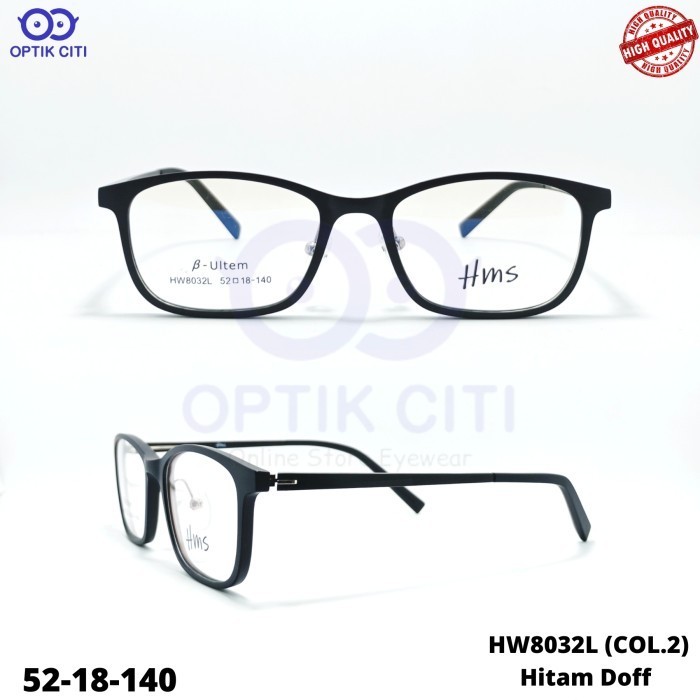Jual Frame Kacamata Kotak Pria Wanita Original HMS 8032 Ringan Lentur ...