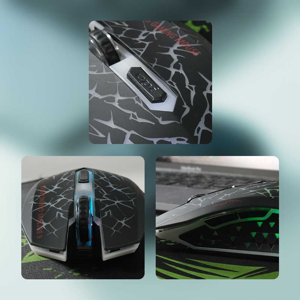 Jual AZZOR Wireless Gaming Mouse RGB Silent 2400 DPI - M6 | Shopee Indonesia