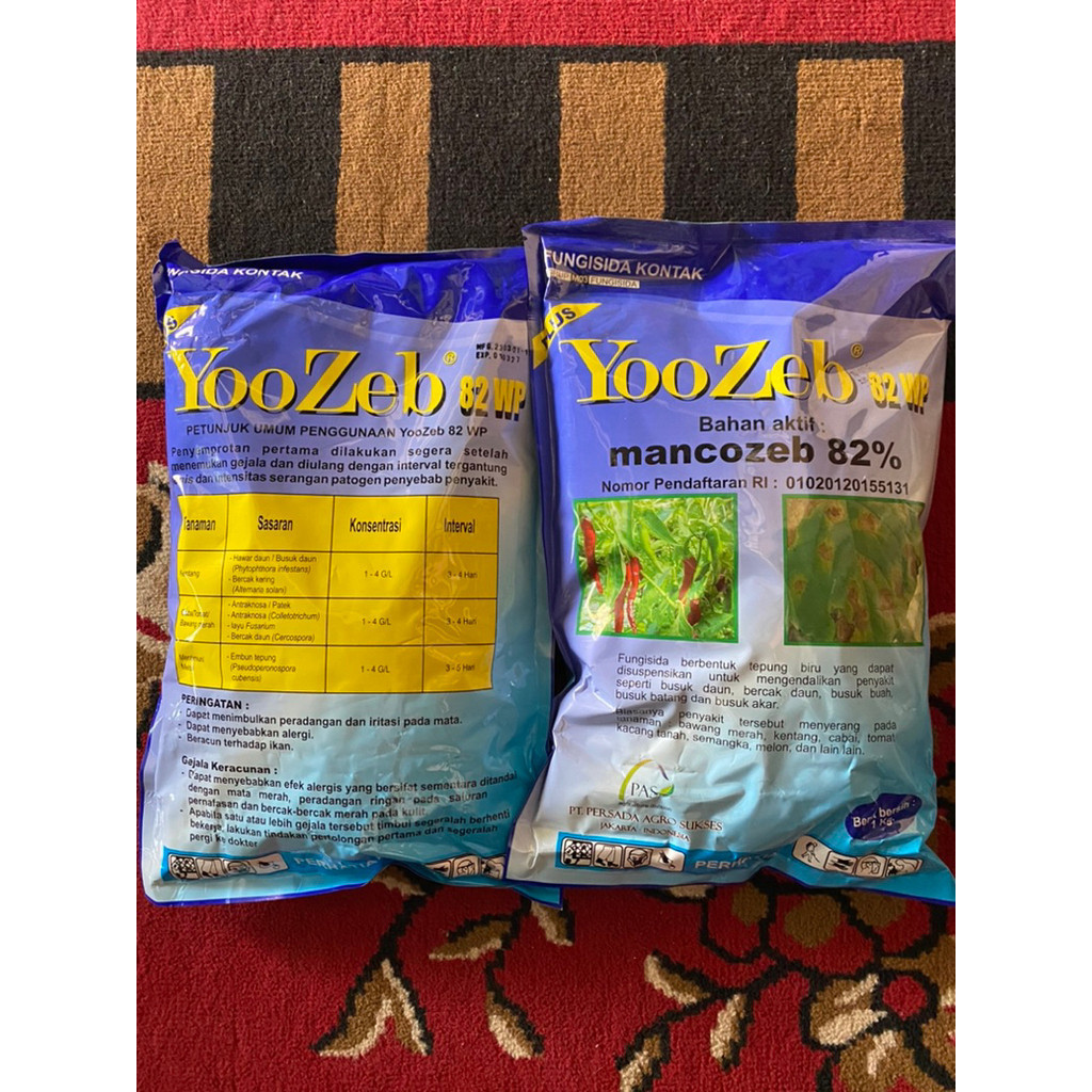 Jual YooZeb 82 WP 1 kg Mancozeb biru atasi cegah mboler, krapak, karat ...