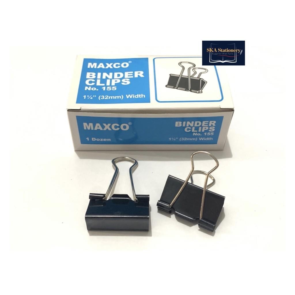 Jual Binder Clip/Klip Hitam/Klip Kertas No 155 (Lusin) | Shopee Indonesia